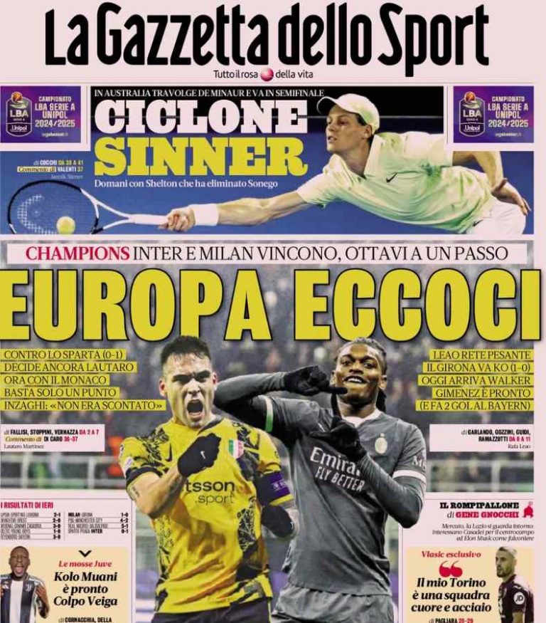 Prime Pagine: "Europa eccoci"; "C'è posto per tre" - Gianluca Di Marzio